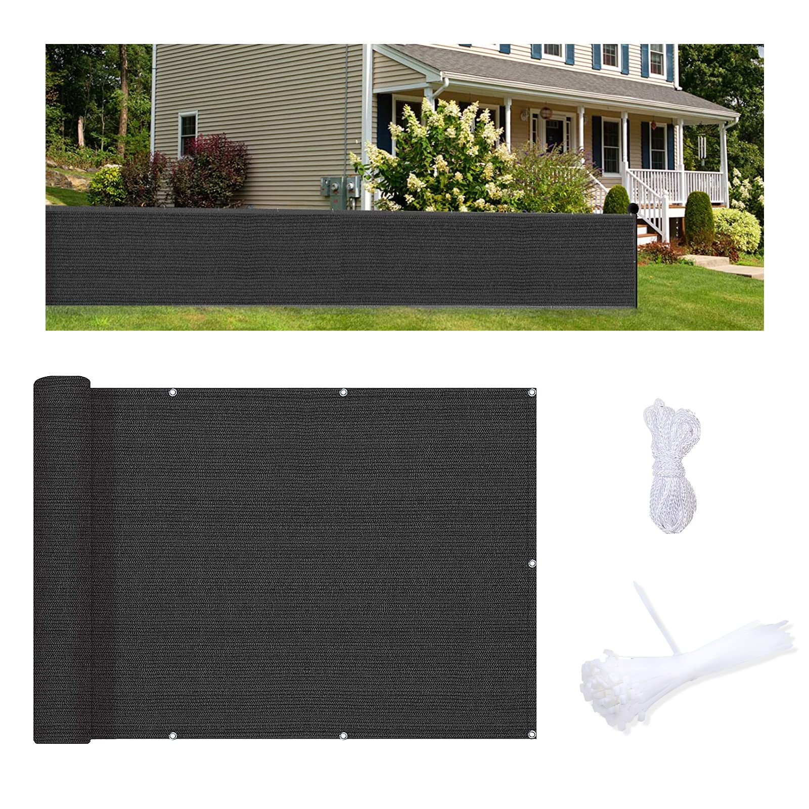 MHX Balcony Privacy Screen for Patio with 95% UV Protection and ...