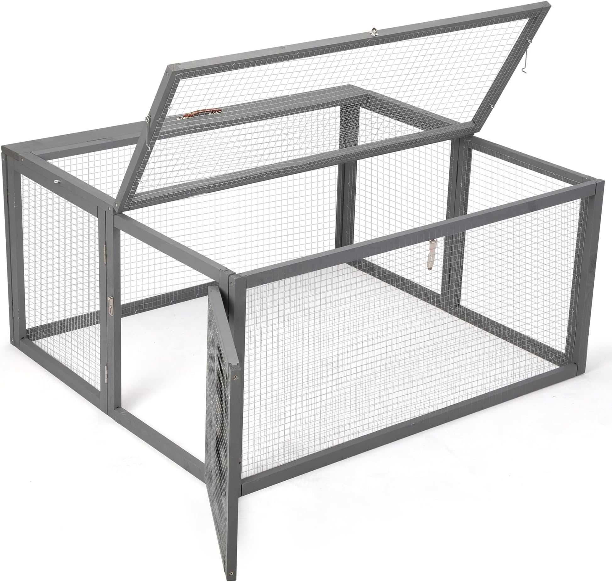 Amazon.com: Portable Chicken Coop Run Outdoor 45" L, Foldable Wooden ...