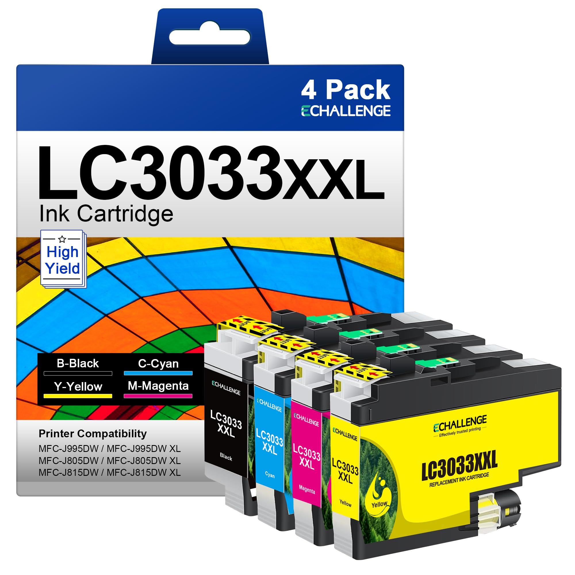 Amazon.com: LC3033XXL Ink Cartridge Replacement for Brother LC3033 bk/c ...
