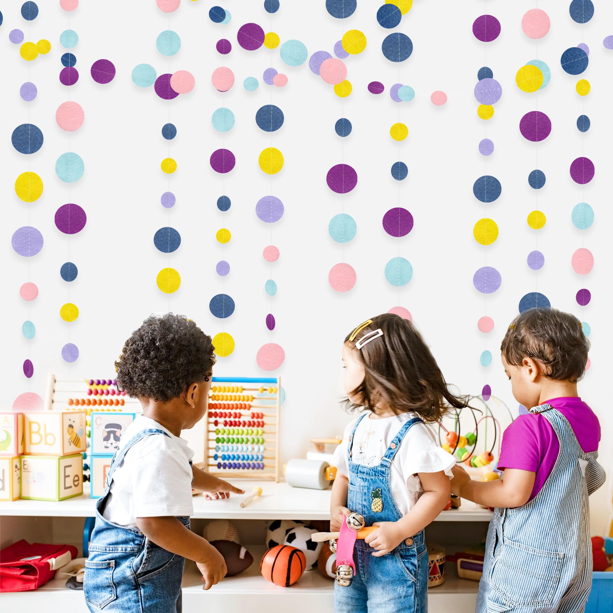 Snapklik.com : Oh Happy Day Decorations Navy Blue Yellow Purple Pink ...
