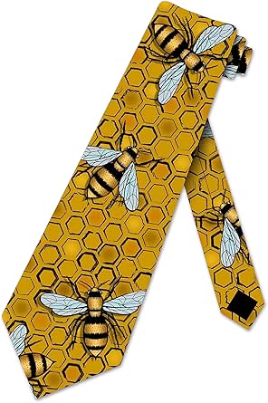 Amazon.com: Three Rooker Honey Bee Ties Mens Animal Necktie Bees Tie ...