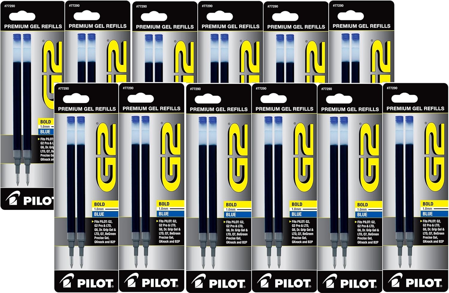 Amazon.com : Blue Pilot G2 Gel Ink Refill for Rolling Ball Pens, Bold ...