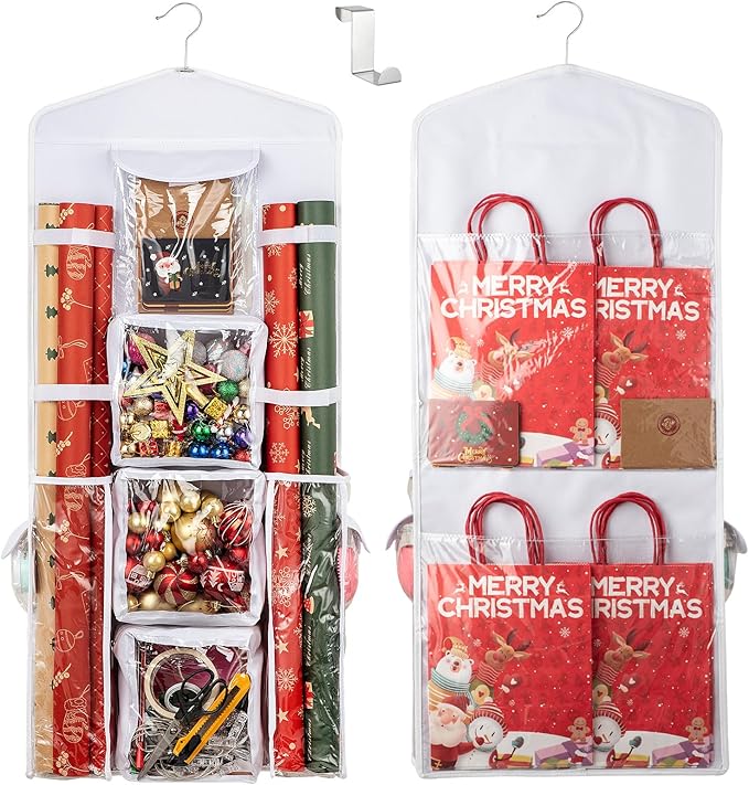 Amazon.com: EOLIMEX Hanging Wrappping Paper Storage, Gift Wrap ...