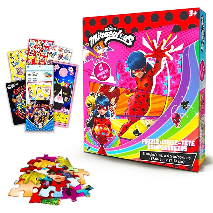 Buy Miraculous Ladybug Puzzle for Kids - Bundle with 48 Pc Miraculous ...