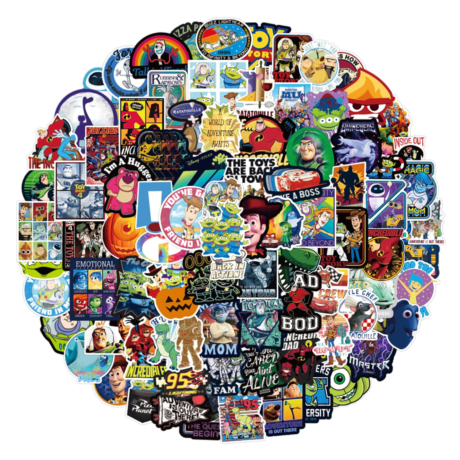 Buy 100Pcs Toy Story Stickers for Kids, Pixars Cartoon Toy Story ...