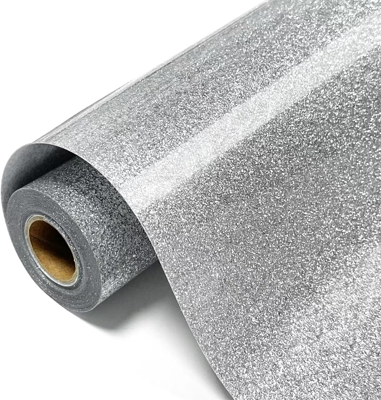Amazon.com: SCZENQI Silver Glitter HTV Transfer Vinyl Roll - 12" x 8ft ...