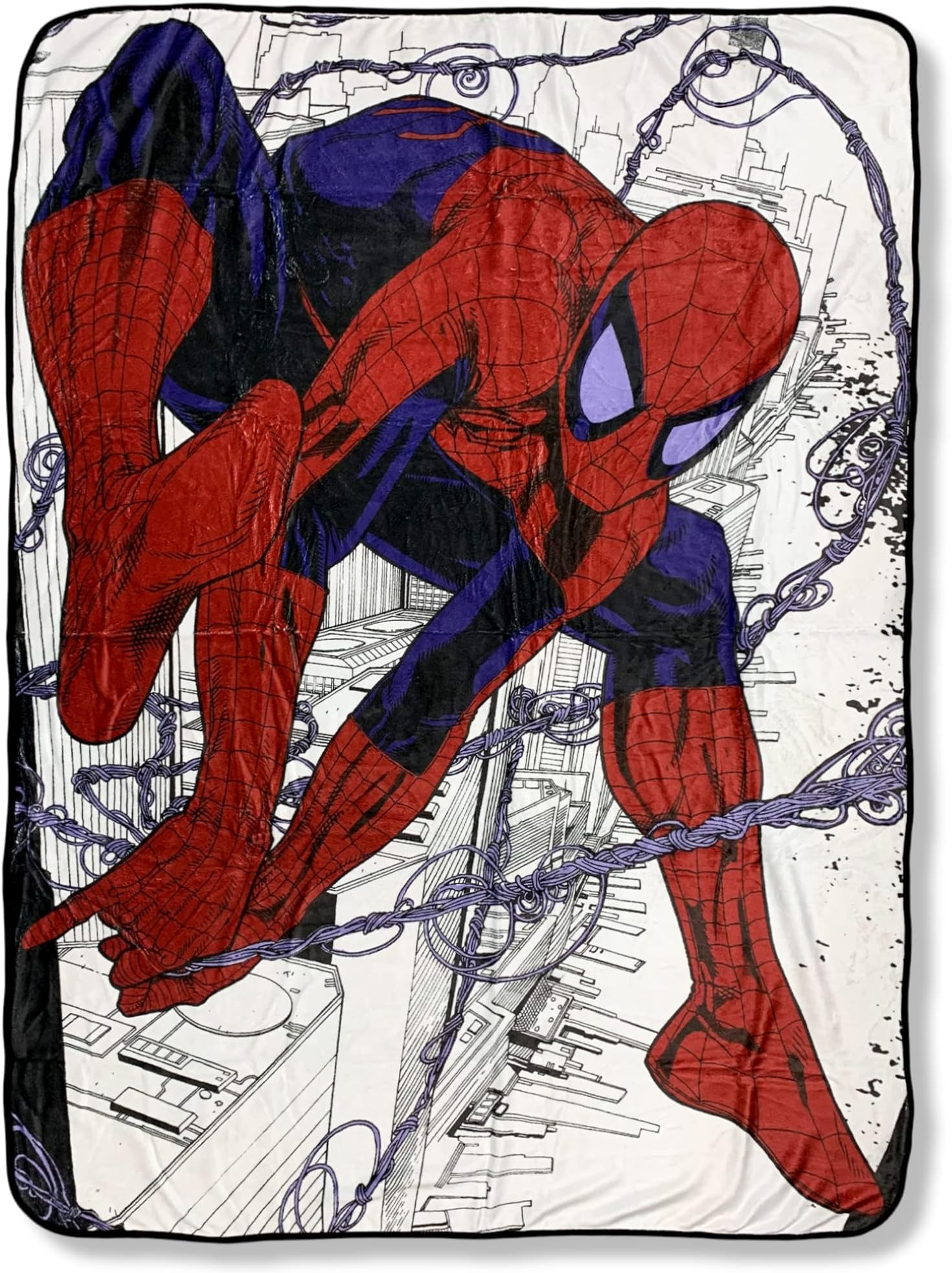 Amazon.com: Marvel Spider-Man Webslinger Flannel Fleece Throw Super ...