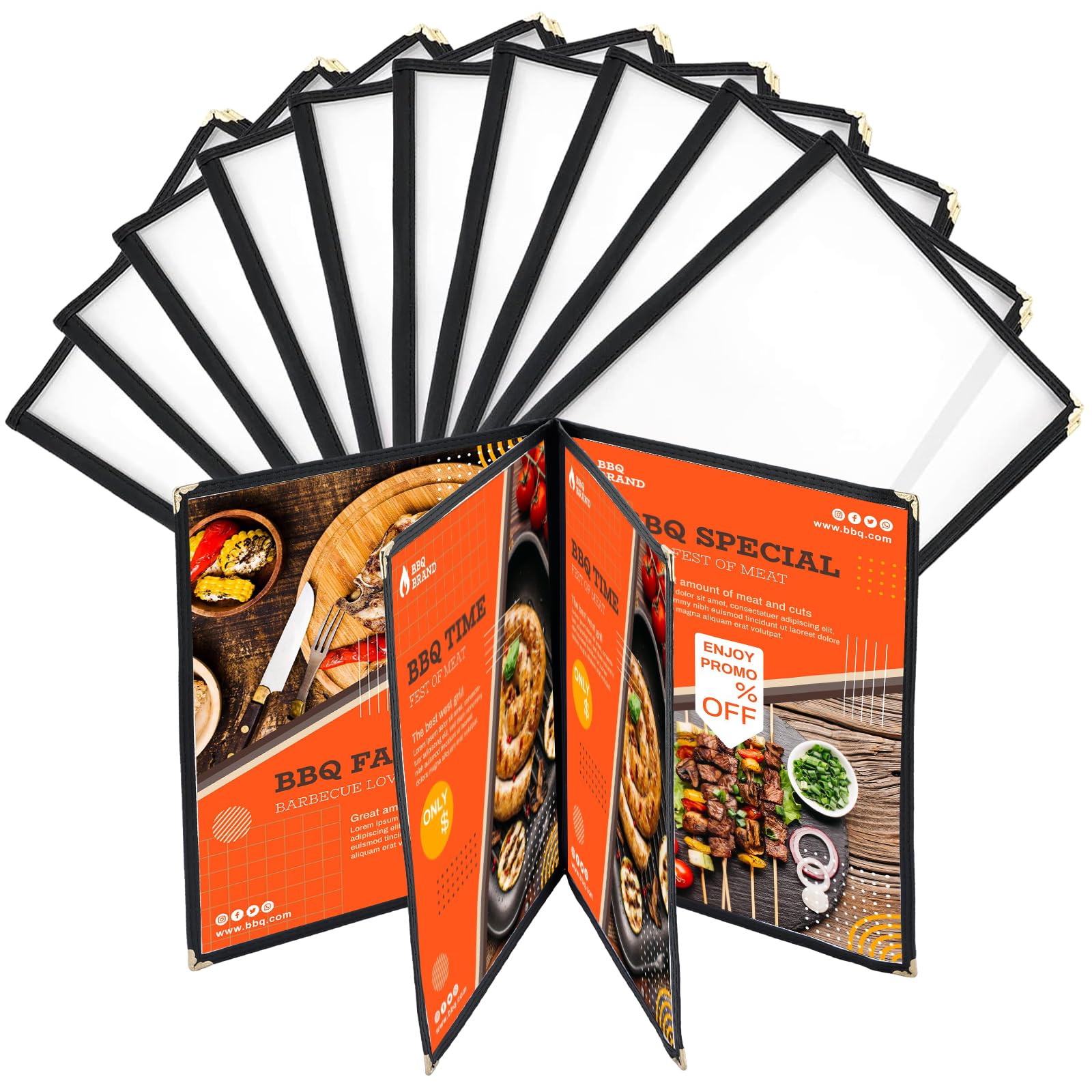 Snapklik.com : MYFULLY 8.5 X 11 Inch Menu Covers Pack Of 10 Transparent ...