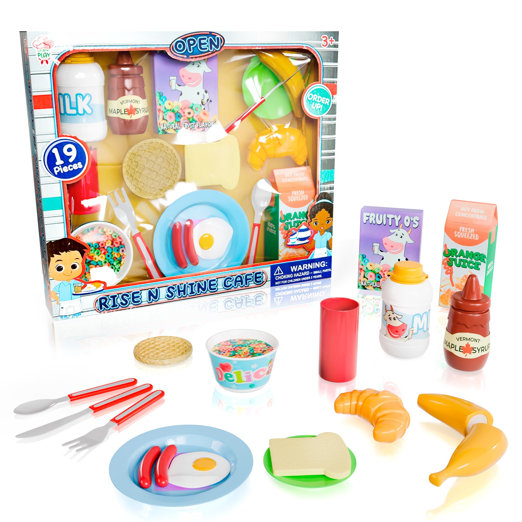 Amazon.com: Lollipop Rise N Shine Cafe Breakfast Food Toy Sets for ...