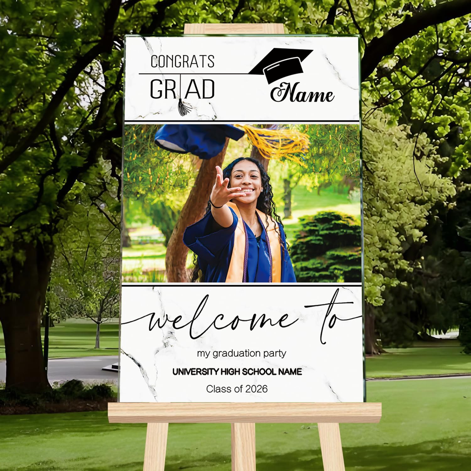 Snapklik.com : Dicodes Personalized Graduation Acrylic Welcome Sign