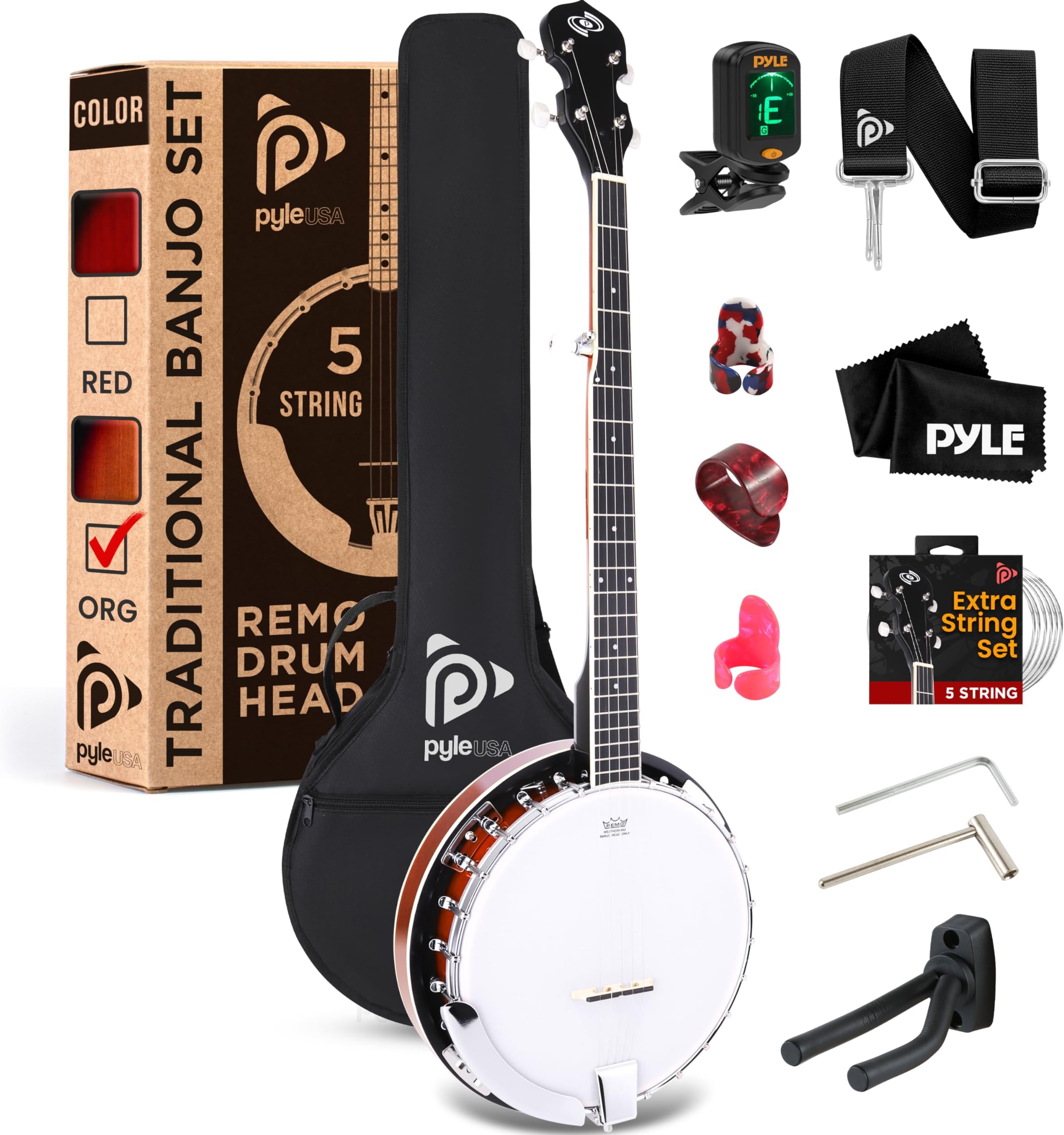 Amazon.com: Vangoa 6 String Banjo Guitar Full Size, 38 Inch Banjo ...