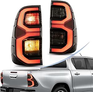 Amazon.com: vland carlamp Tail lights Compatible with Toyota Hilux 2015 ...