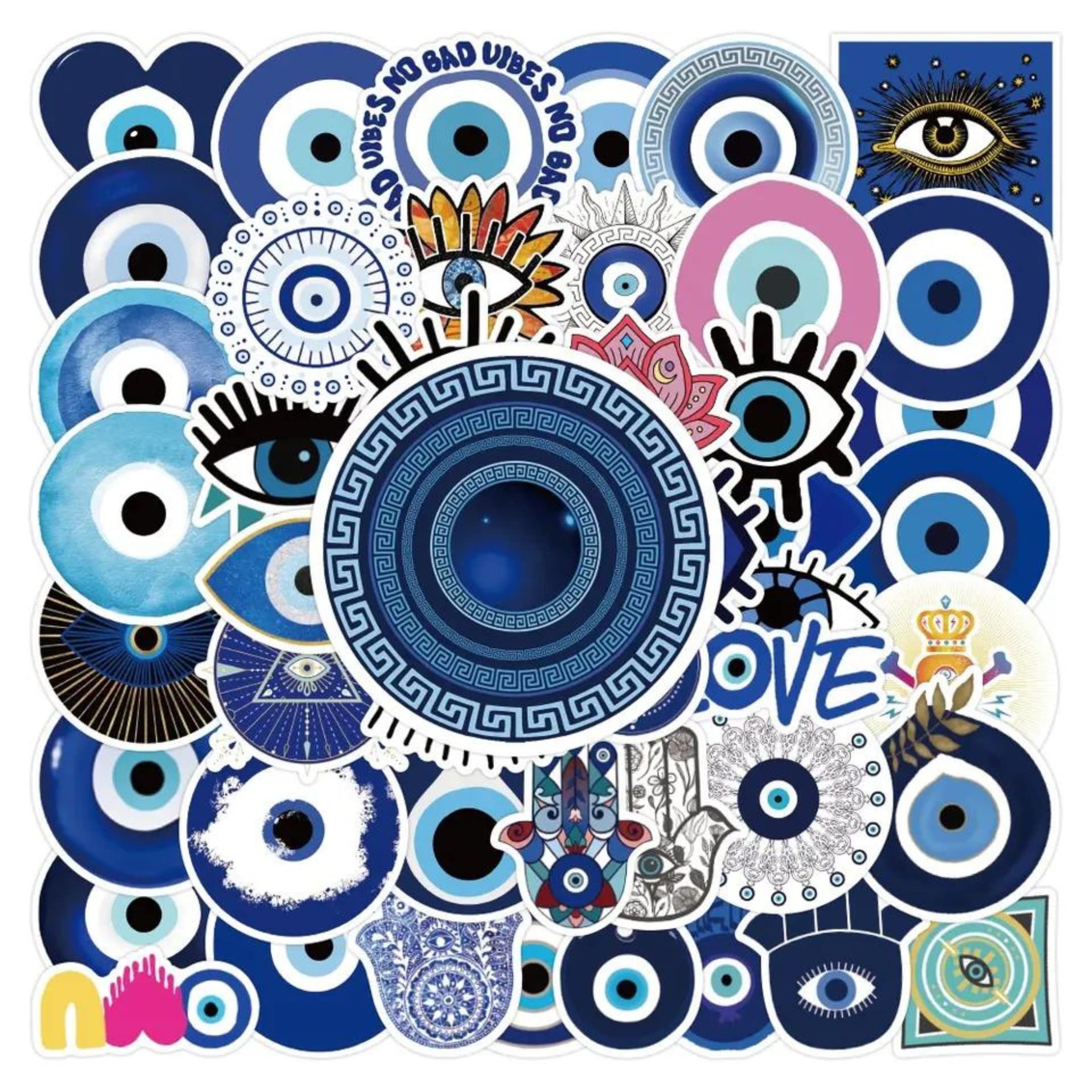 Stickers Ojo de Fatima de Vinilo 50 Pack. Estampas decorativas de alta ...