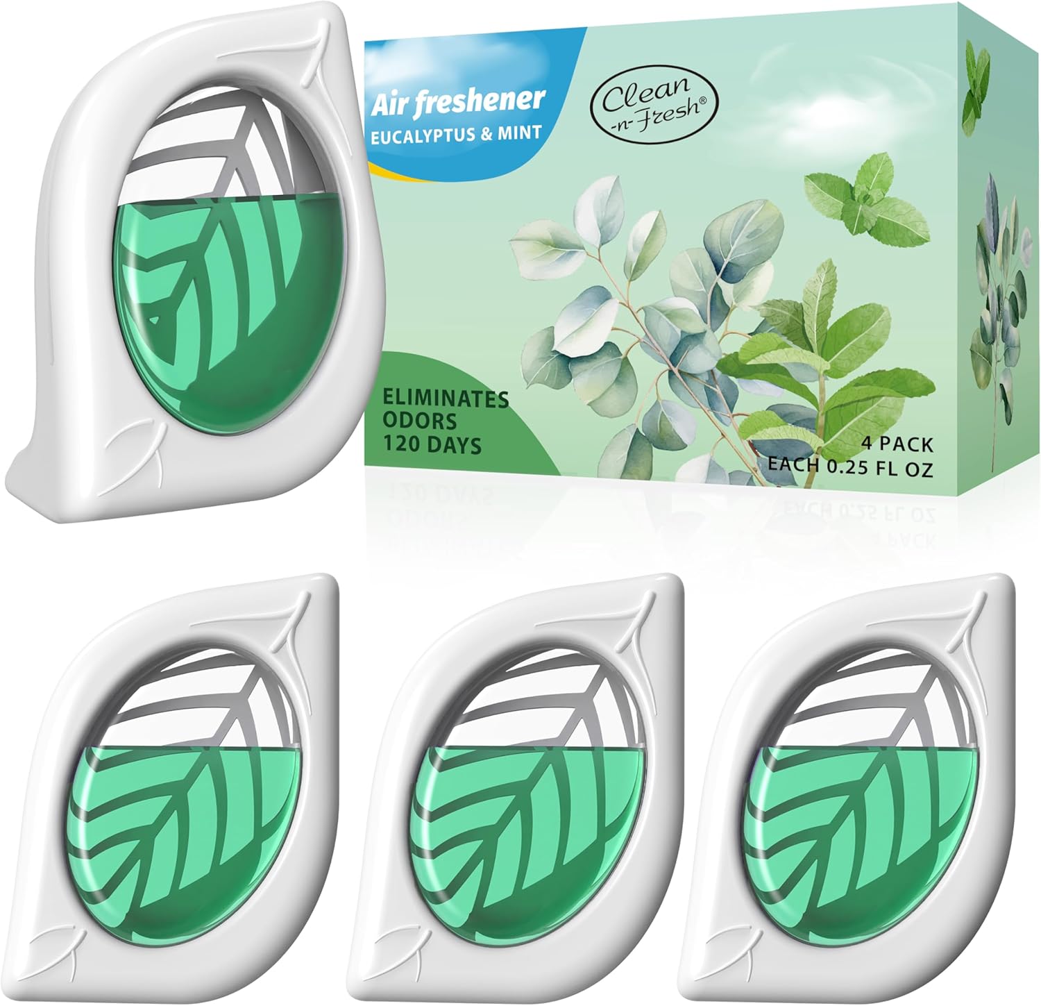 Amazon.com: Air Freshener for Home, 4 Pack, Eucalyptus & Mint, Odor ...