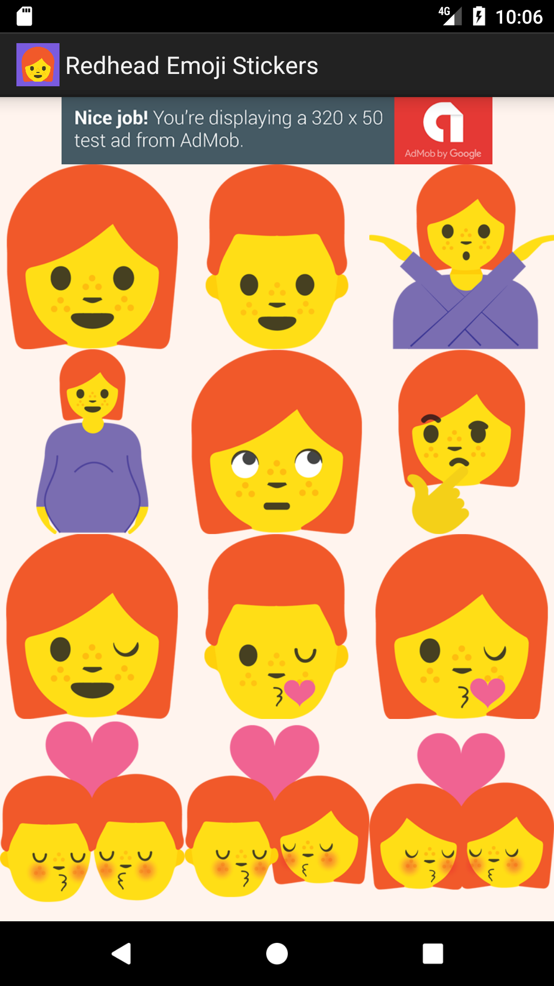 Redhead Emoji Stickers - App on Amazon Appstore