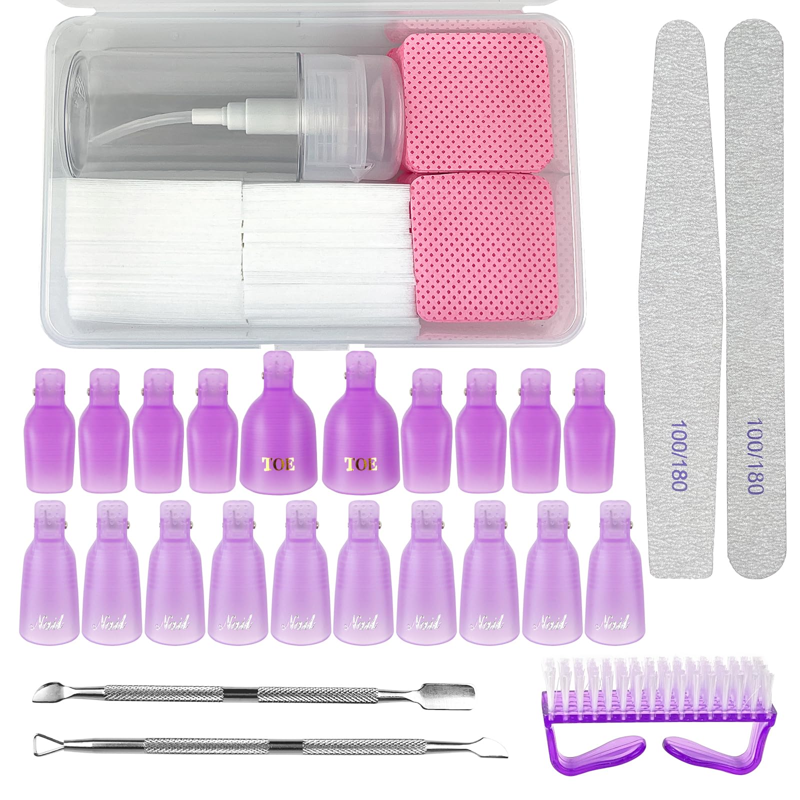 Amazon.com : Gel Nail Polish Remover Tools Kit, 20 Toenail & Finger ...