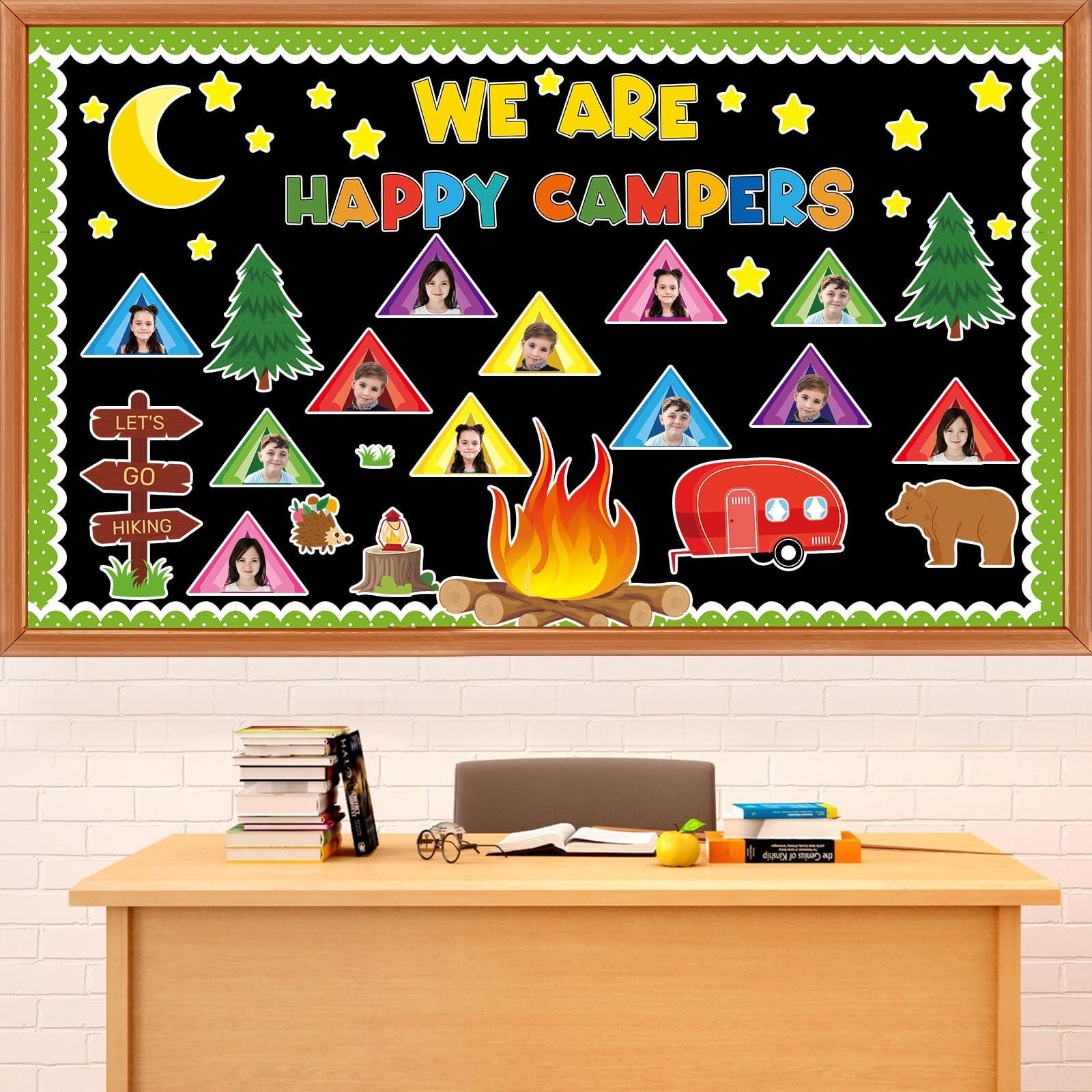Amazon.com : 106Pcs Camping Bulletin Board Woodland Classroom ...