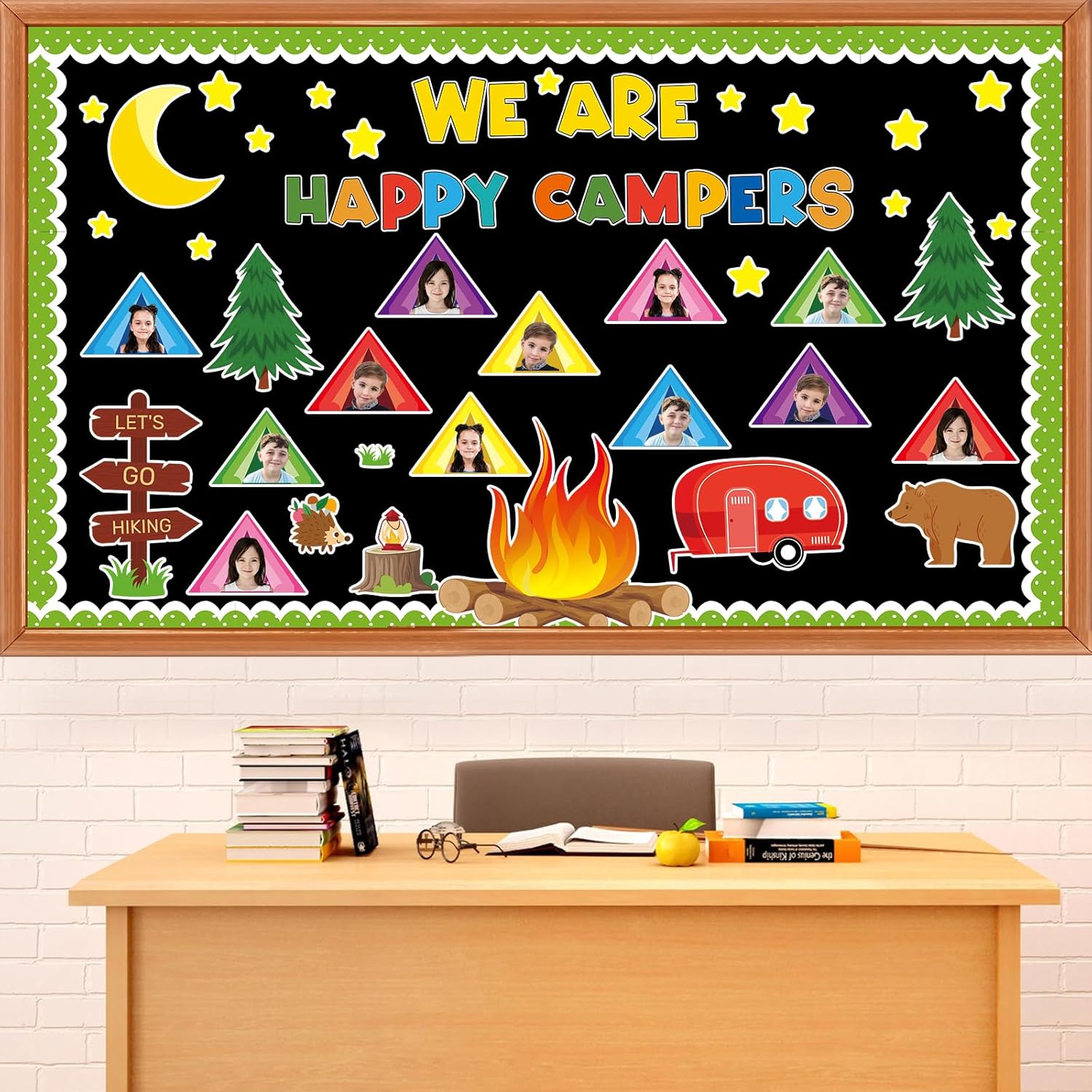 Amazon.com : 106Pcs Camping Bulletin Board Woodland Classroom ...