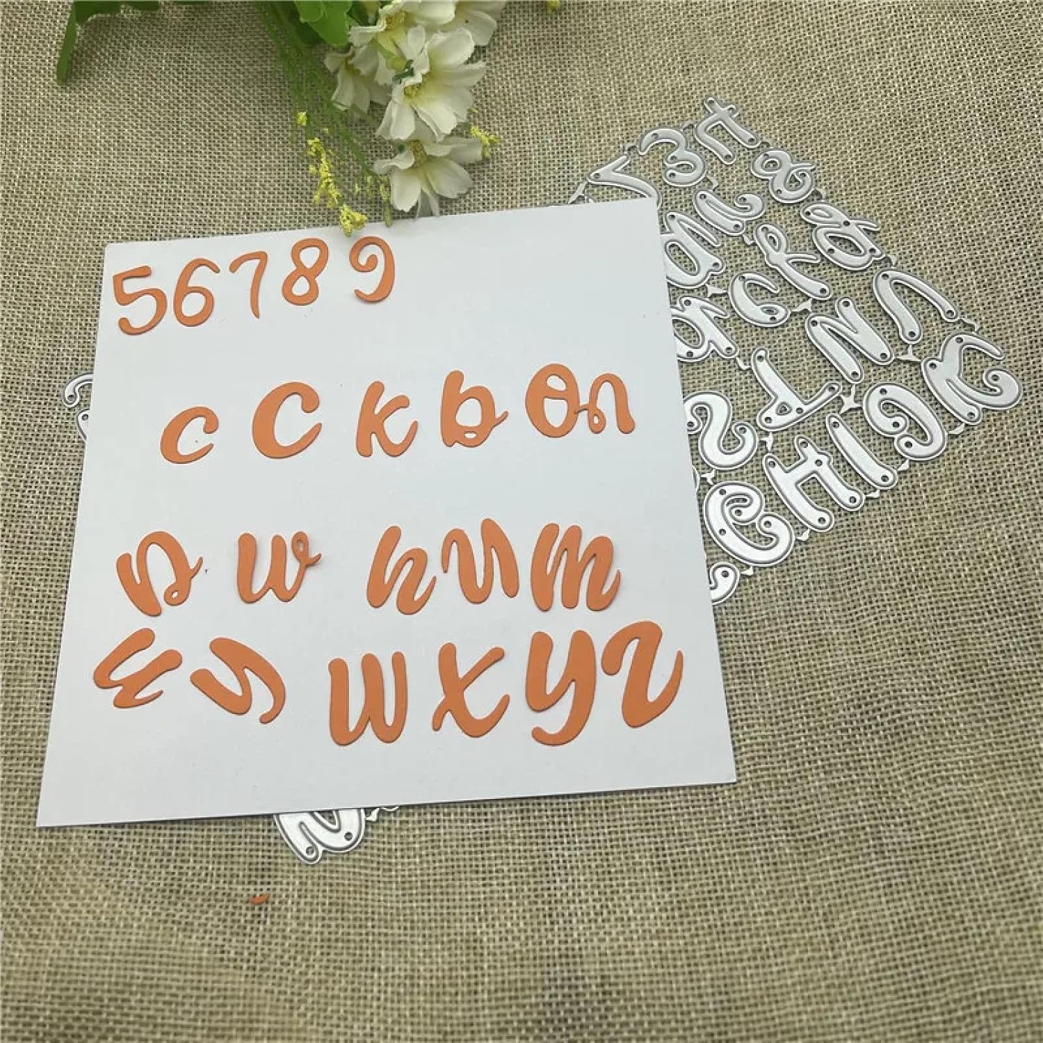 Plantillas de troquelado, 14,3 x 20,7 cm, letras y números, troqueles ...