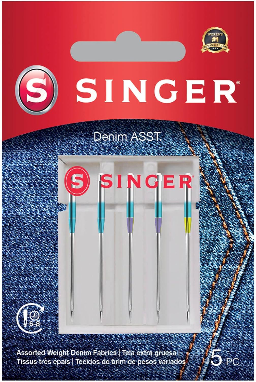 SINGER Assorted Denim Needles - 5 Pack : Amazon.ca: Home