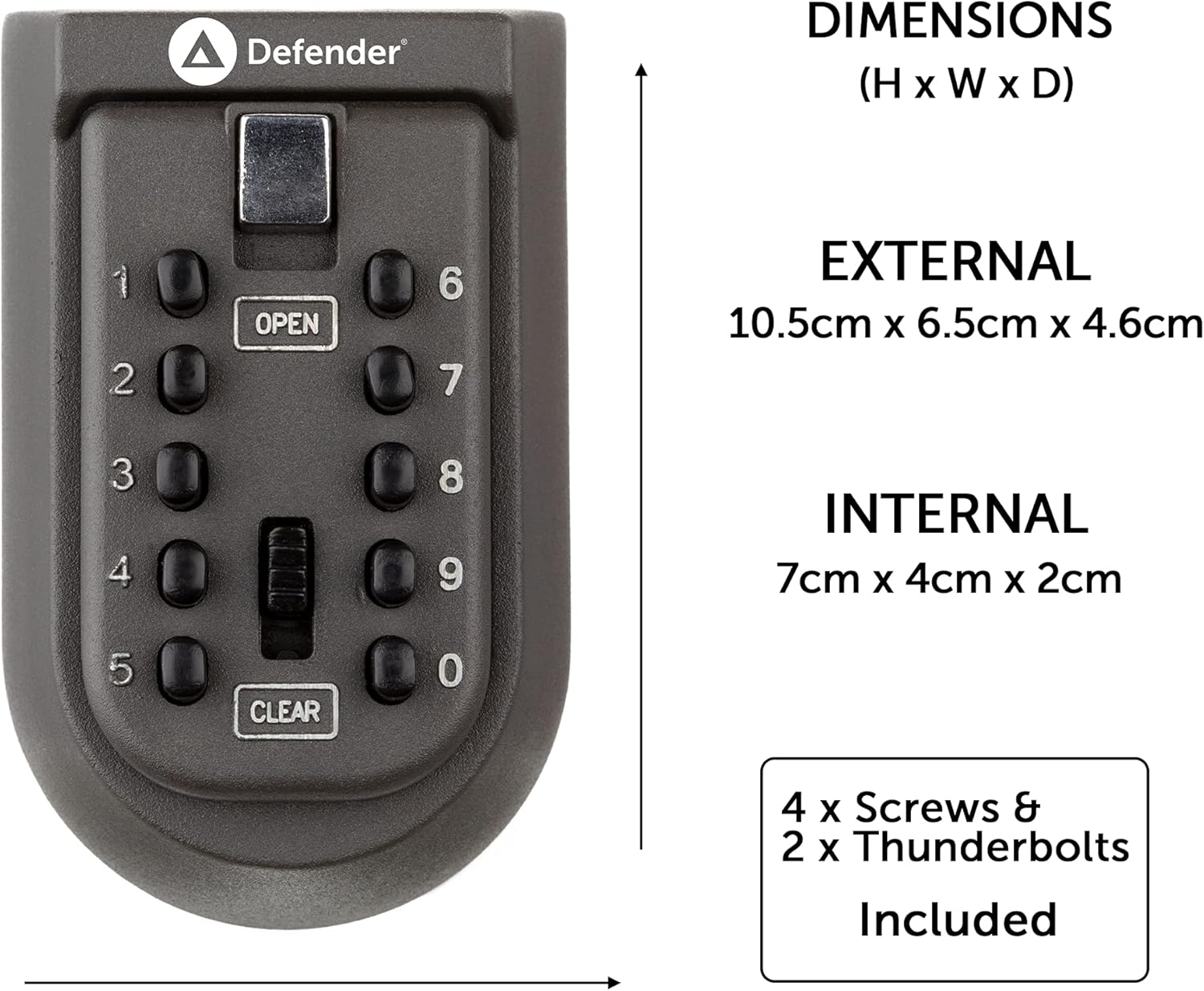 Mini Combination Outdoor Key Safe – Waterproof Wall Mounted Push Button ...