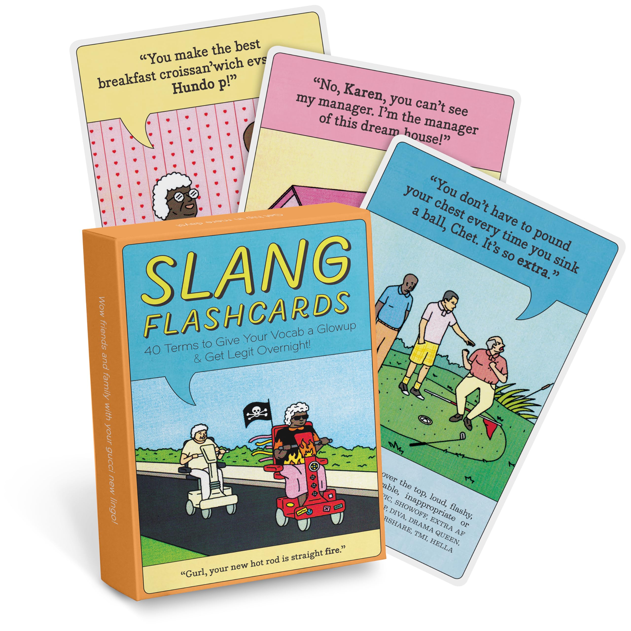 Knock Knock Slang Flashcards Deck, 40 Terms to Give Your Vocab a Glowup ...