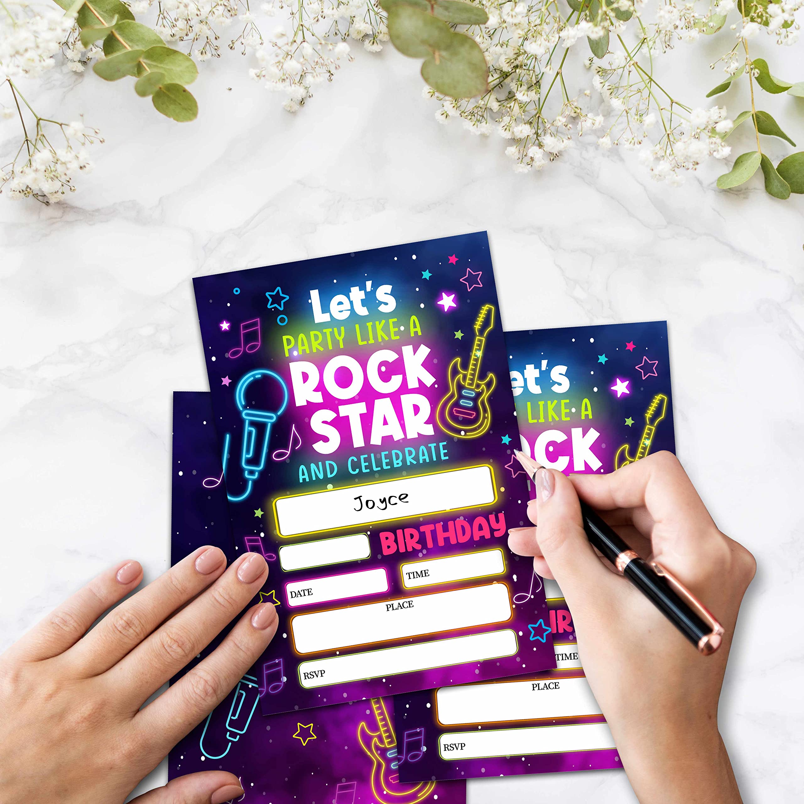 Plantillas De Invitación Para Fiesta De Estrellas De Rock Para Un Niño