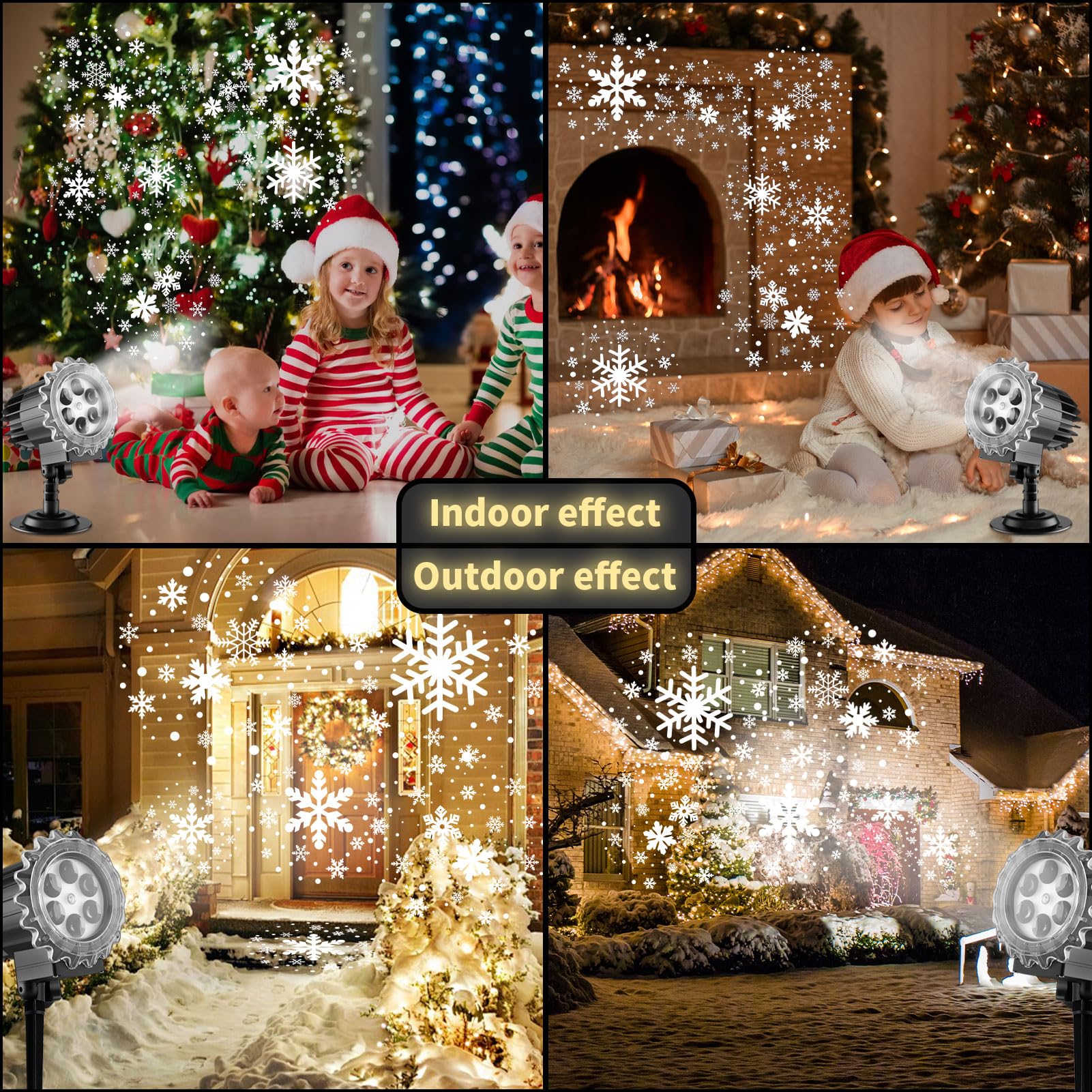 Galaxy Projector For Bedroom Snowflake Projector Lights Outdoor,9Watts ...