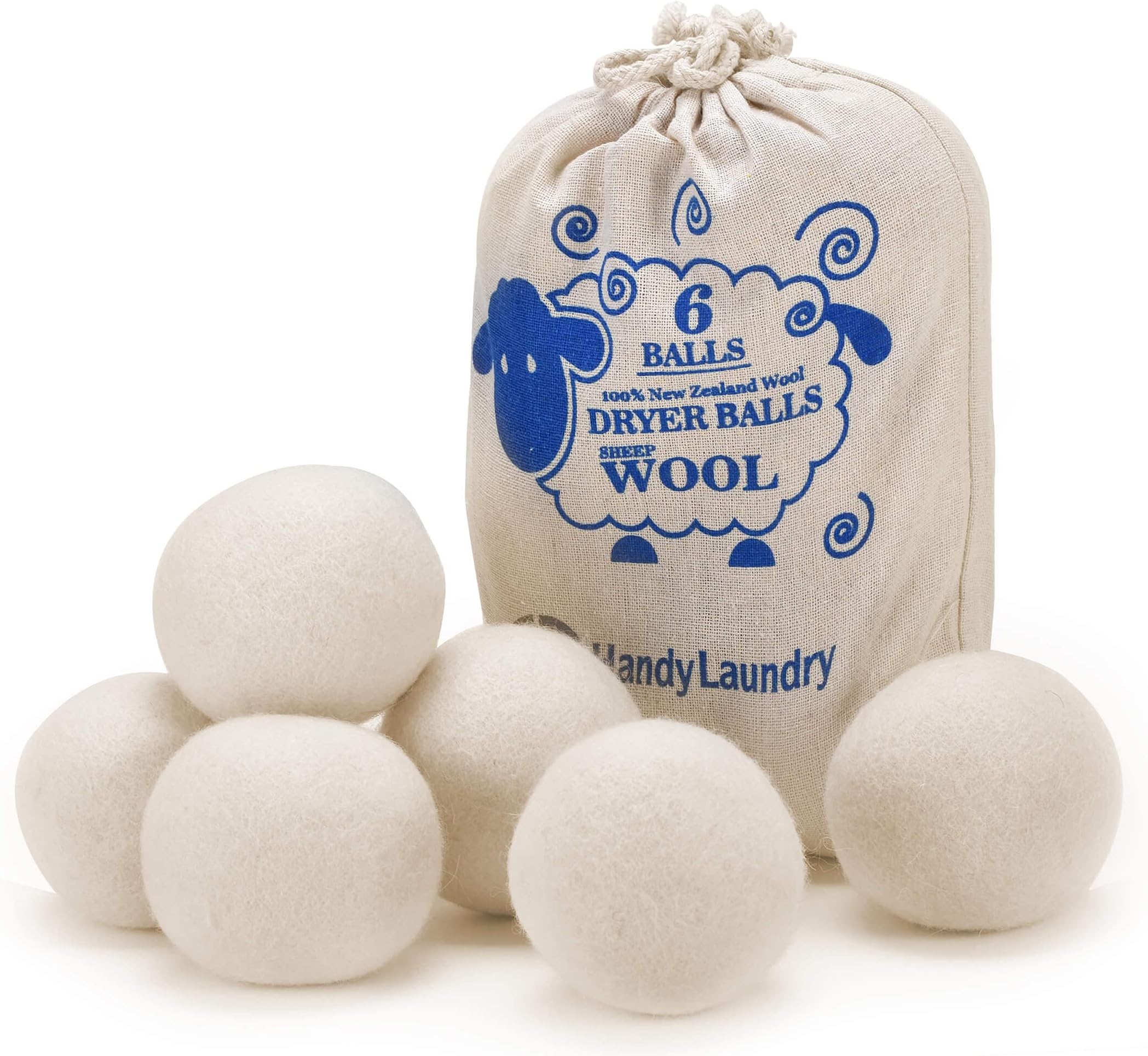 Amazon.com: Wool Dryer Balls - XL Natural Fabric Softener, Reusable ...