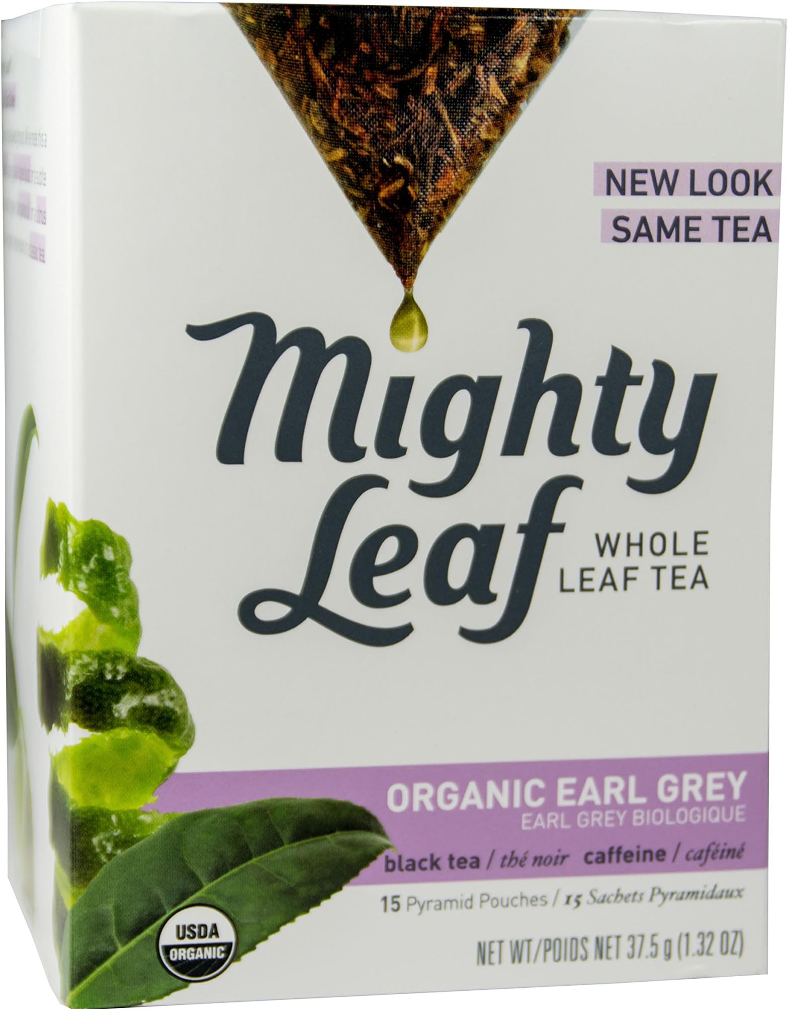 Amazon.com : Mighty Leaf Whole Leaf, Tea Organic Earl Grey, 15 Tea Bags ...