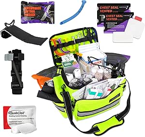 Amazon.com: Lightning X Mid-Sized First Responder EMT Bag | LXMB25 | Fully Stocked w/ 248+ First ...