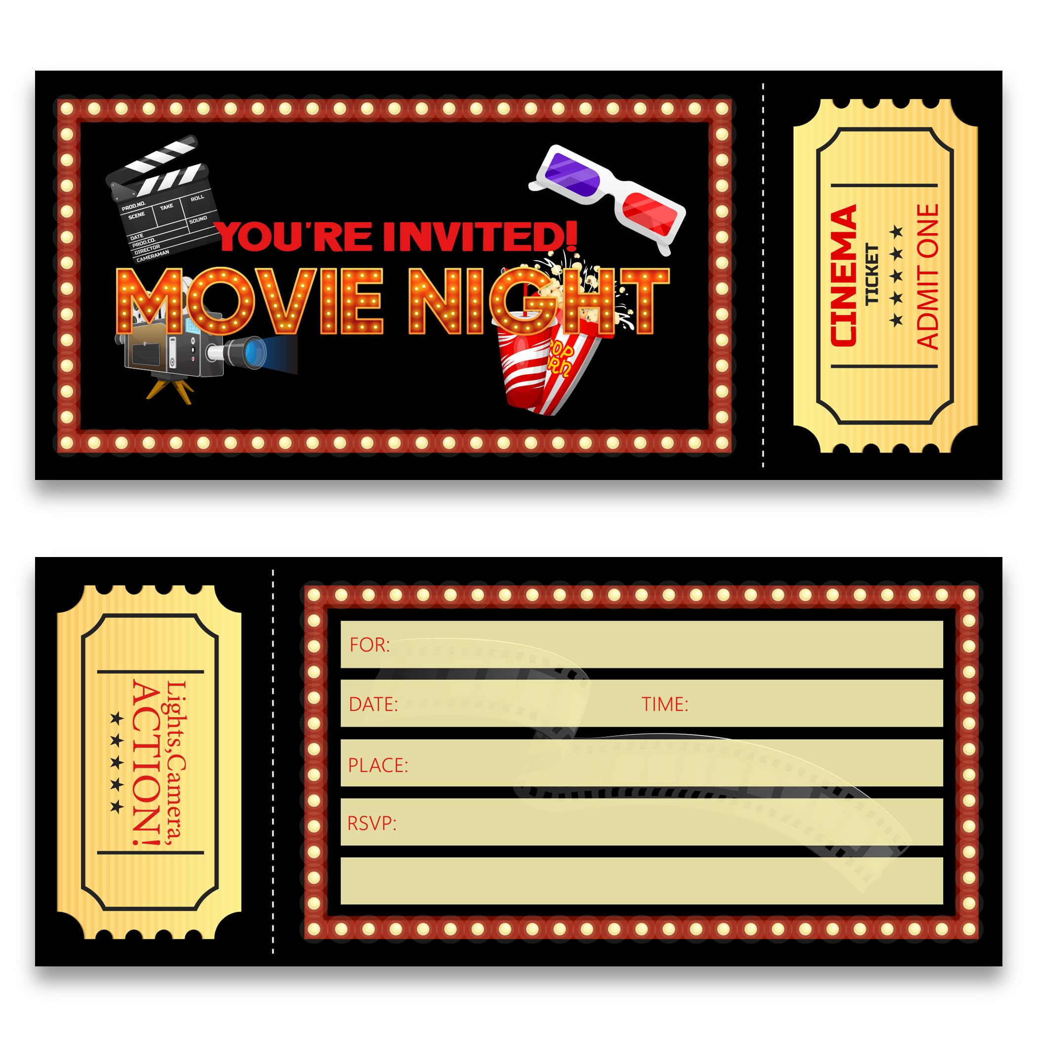 Movie Night Invitation Free Template