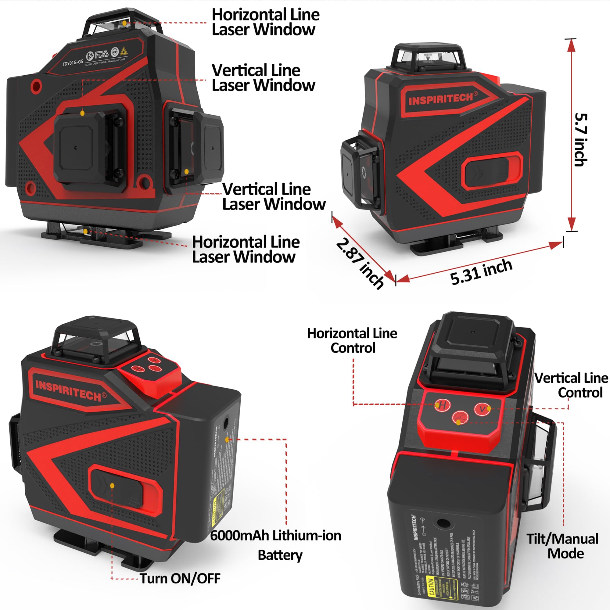 Dewalt Laser Level 12 Line 3D Laser Level 3x360° Self-Leveling ...