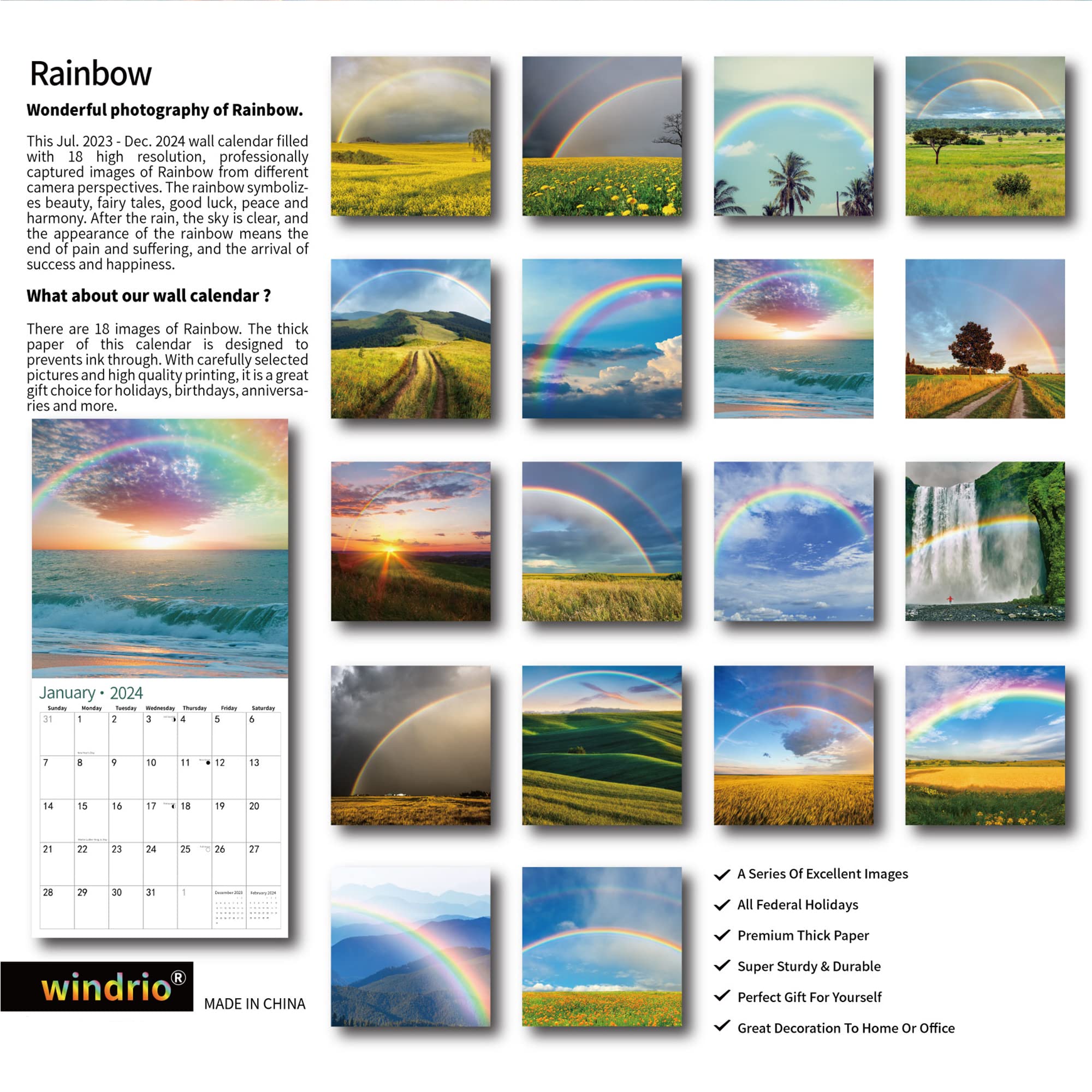 Snapklik.com : 2024 2025 Wall Calendar, 18 Month July 2024 - December ...
