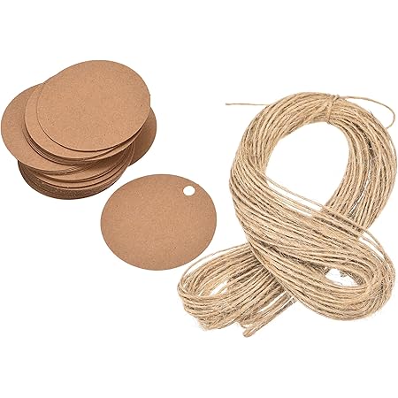 Amazon.com : CleverDelights 3" Round Kraft Gift Tags - 100 Pack - Round ...