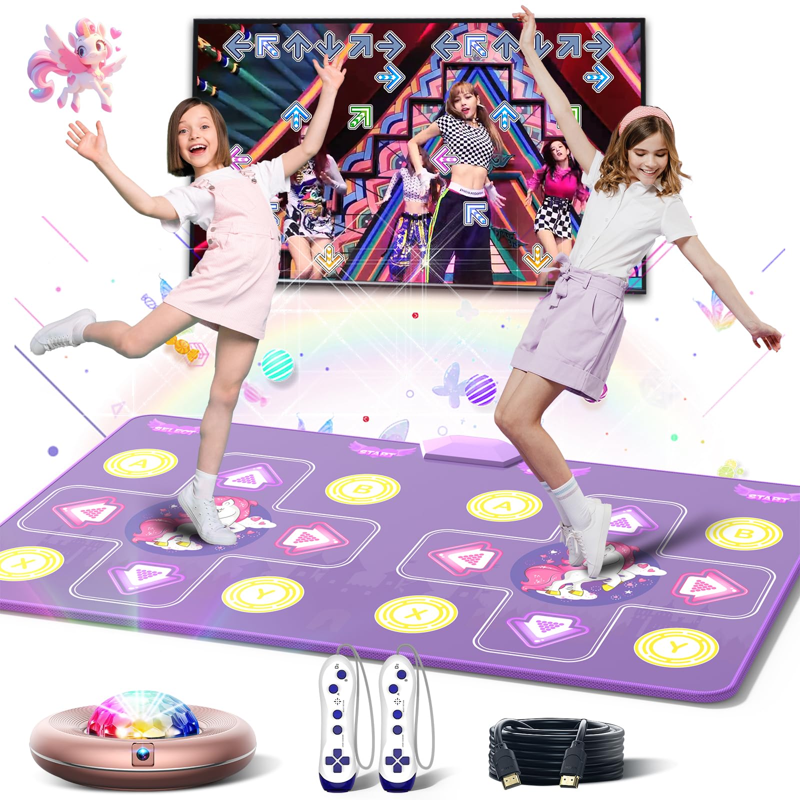 Amazon.com: HAPHOM Unicorn Electronic Dance Mat for Kids and Adults ...