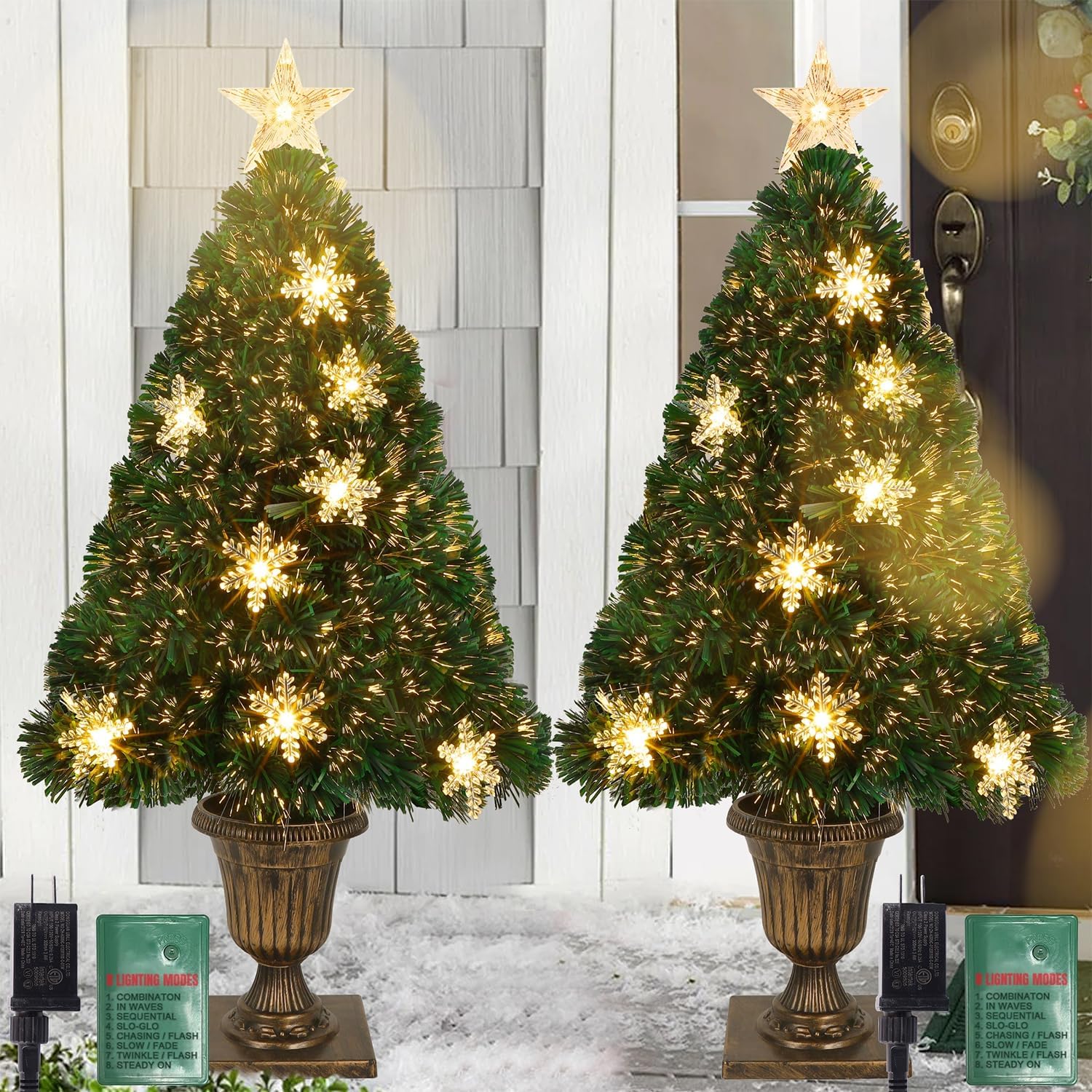 Amazon.com: Juegoal 3 FT Pre-Lit Artificial Christmas Tree, 2 Pack ...