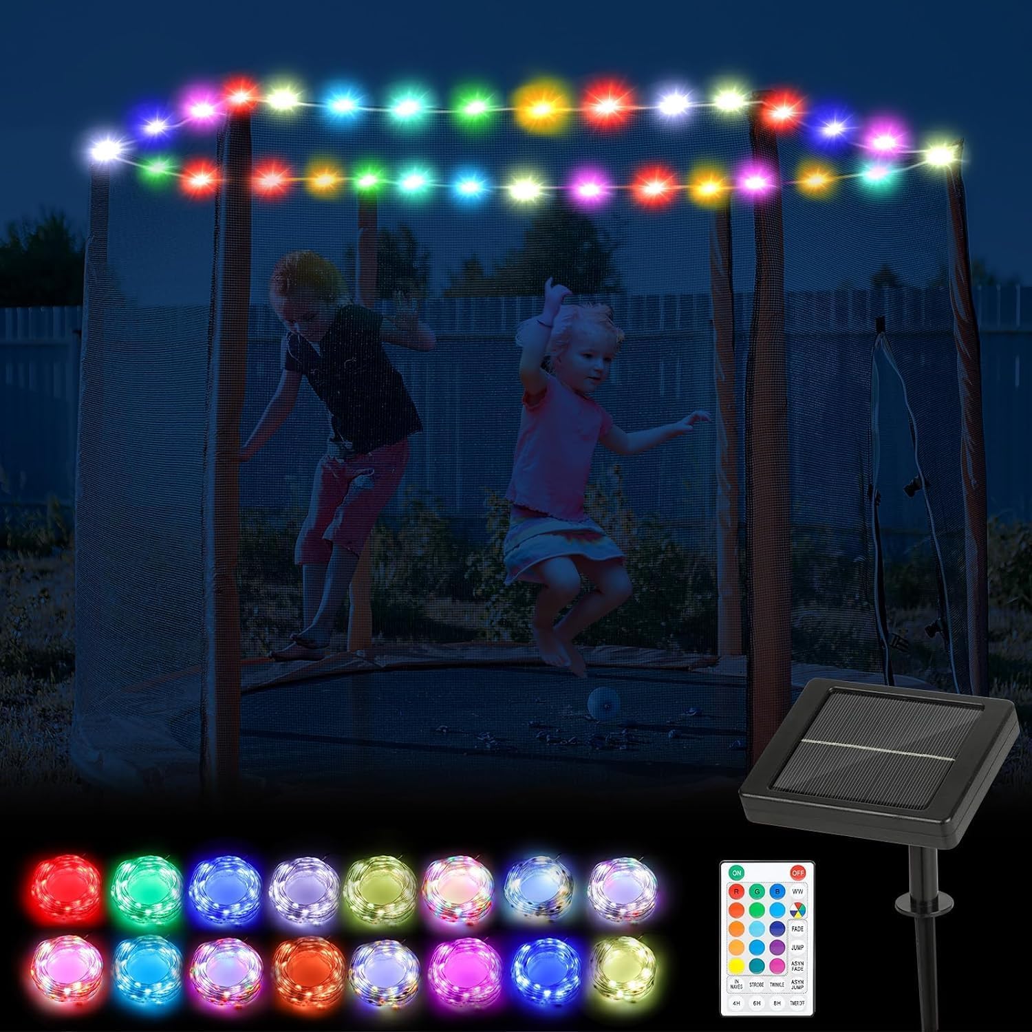 Amazon.com : mazida【50ft 1800mah Solar Powered Long Lasting Waterproof ...