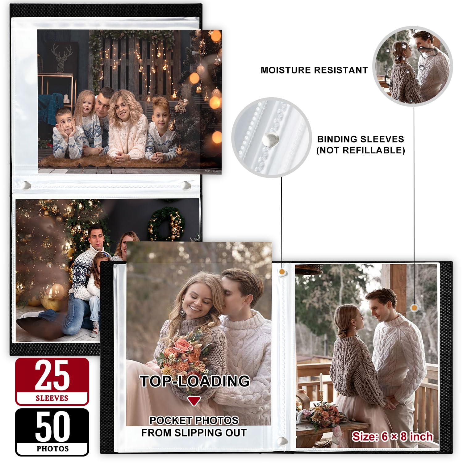 Snapklik.com : Lanpn Photo Album Scrapbook 6x8, Linen Hard Cover ...