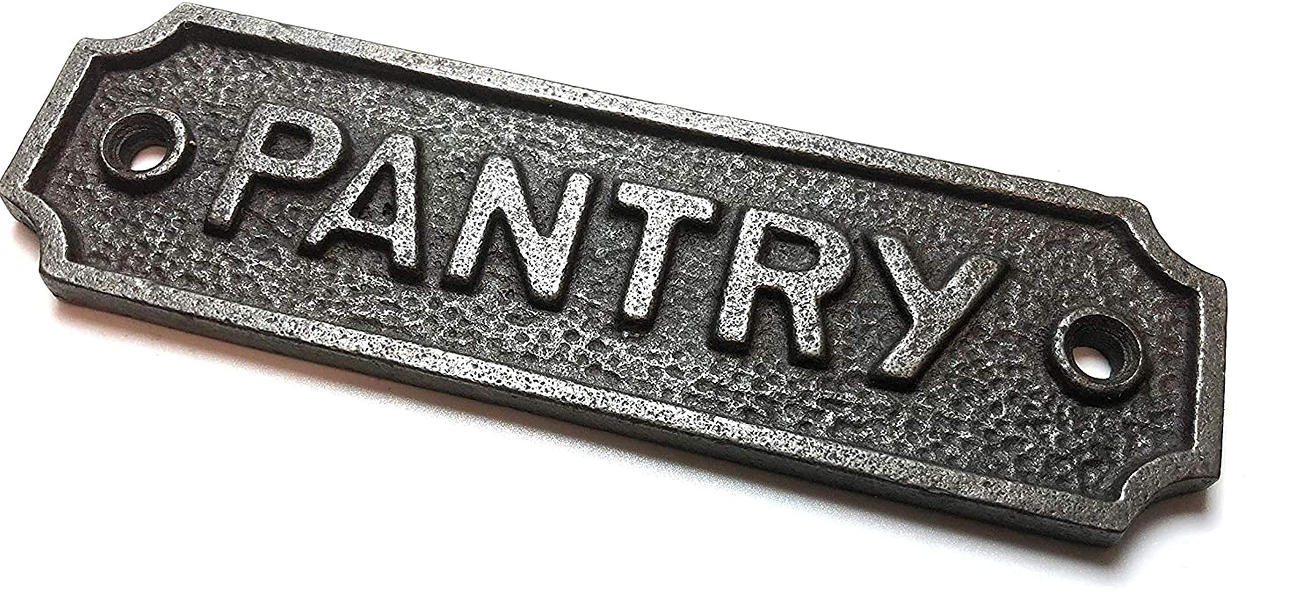 Jones & Grey VINTAGE STYLE CAST IRON DOOR SIGN - PANTRY : Amazon.co.uk ...