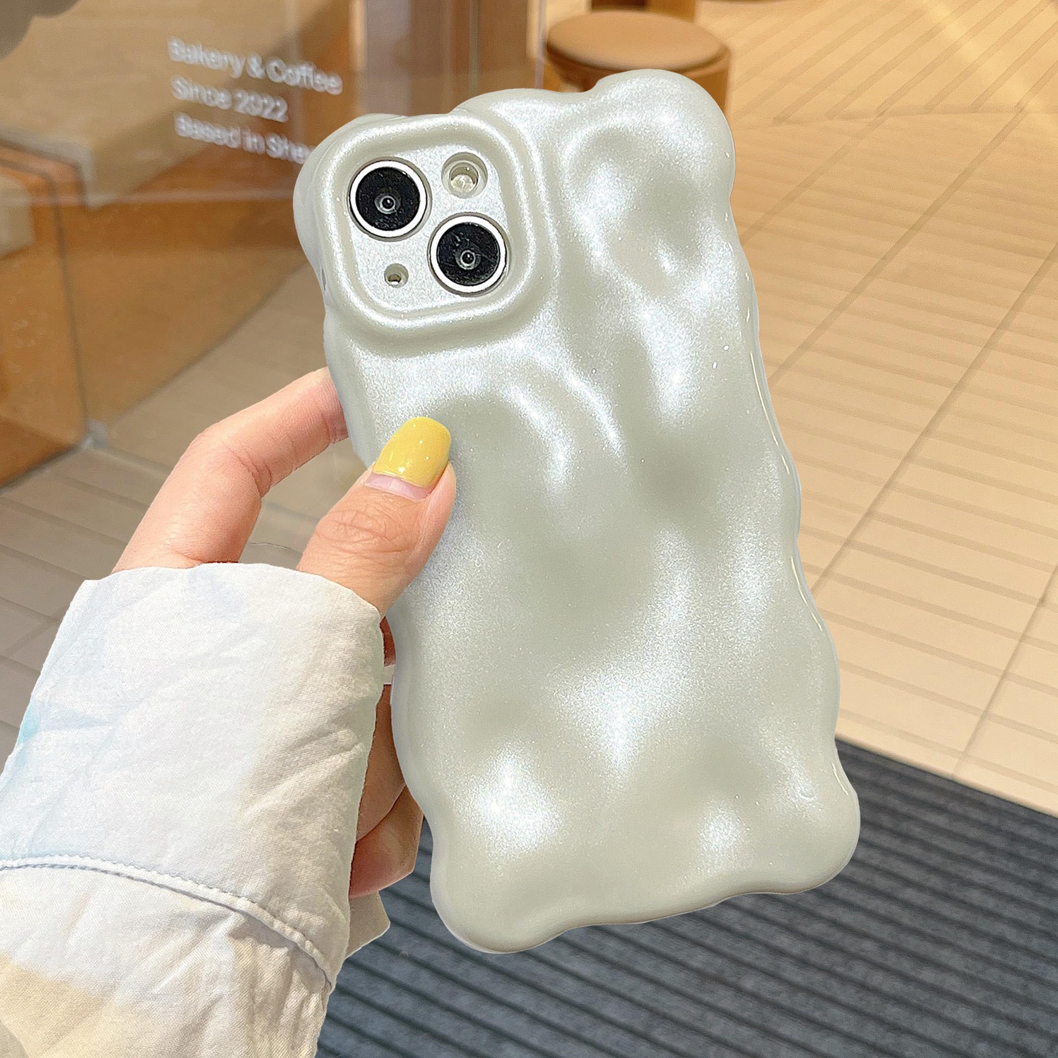 Amazon.com: Caseative for iPhone 13 Case,Water Ripple Pattern Wave ...