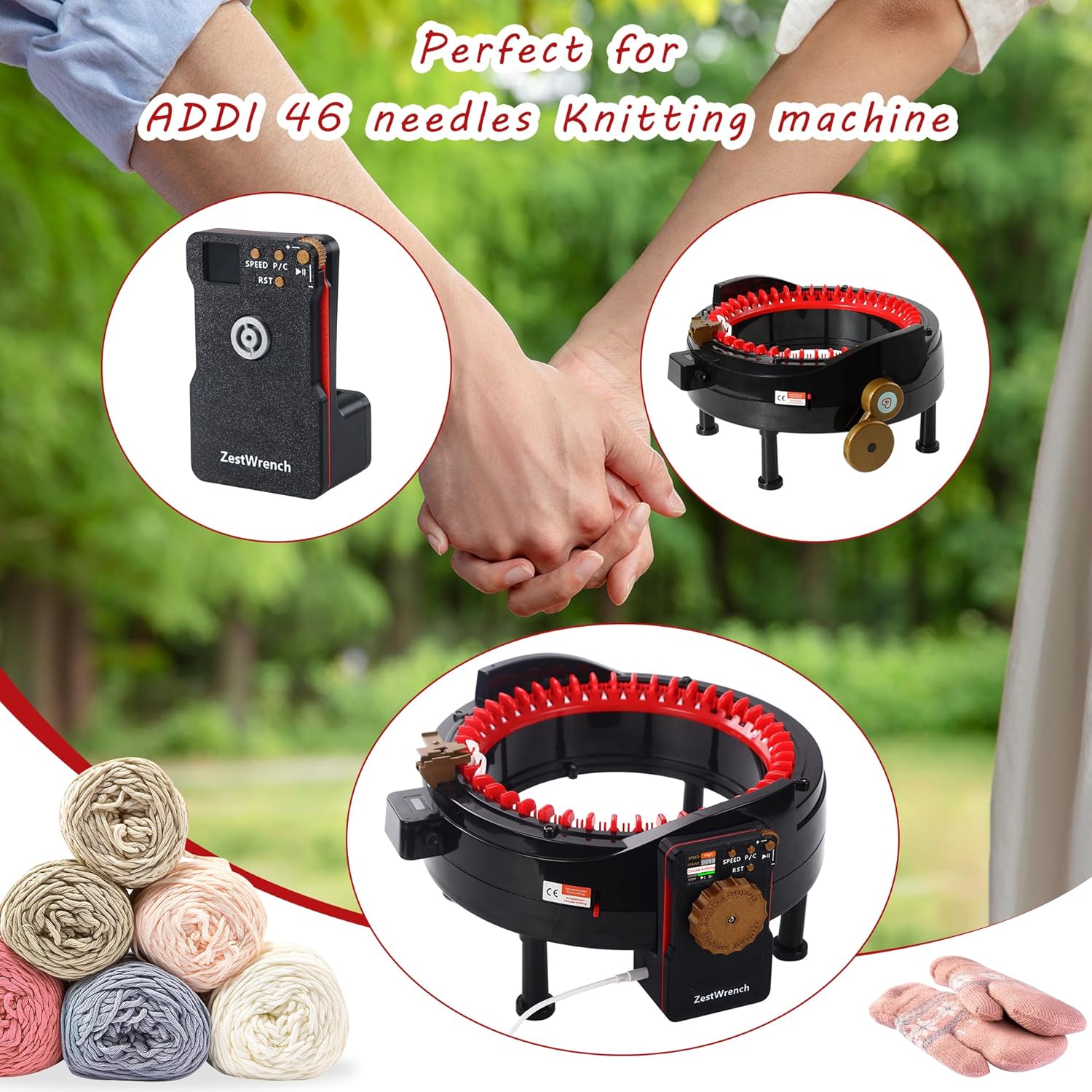 ZestWrench Advanced Labor-Saving Knitting Machine Adapter，Electric ...
