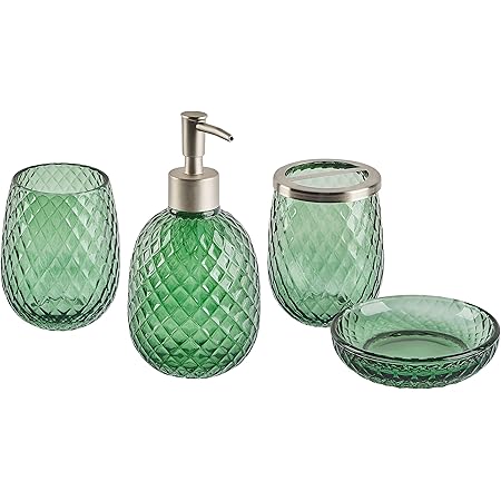 5-teiliges Badezimmer-Set, Badezimmer-Zubehör-Sets, Glas ...