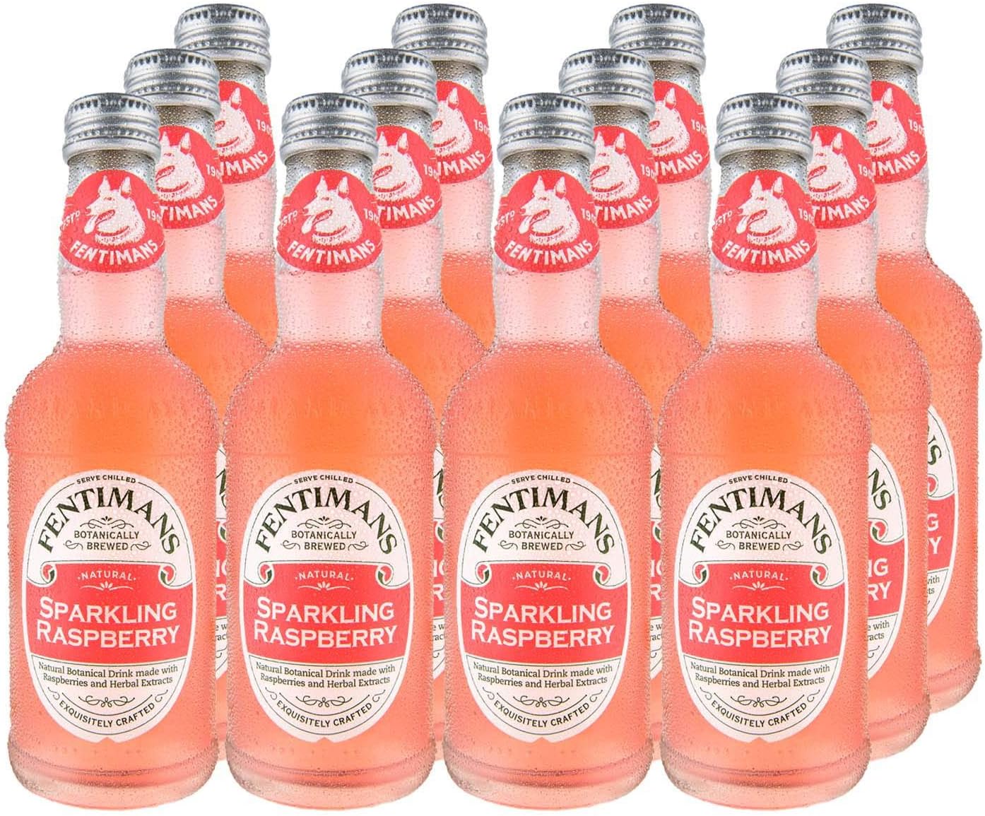 Fentimans Sparkling Raspberry Soda, 275 ml, Pack of 12 : Amazon.co.uk ...