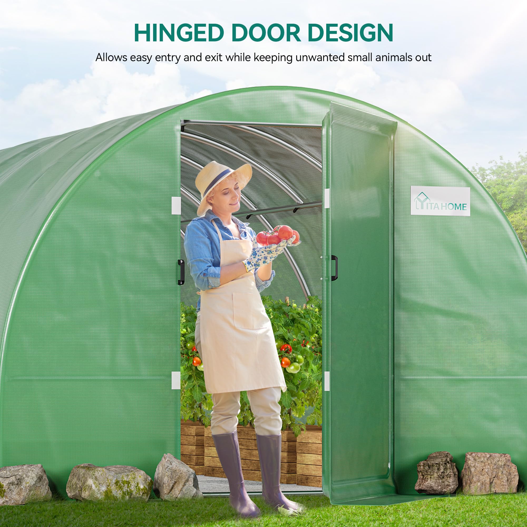 Snapklik.com : YITAHOME 26x10x7ft Greenhouse Extra Large Heavy Duty ...