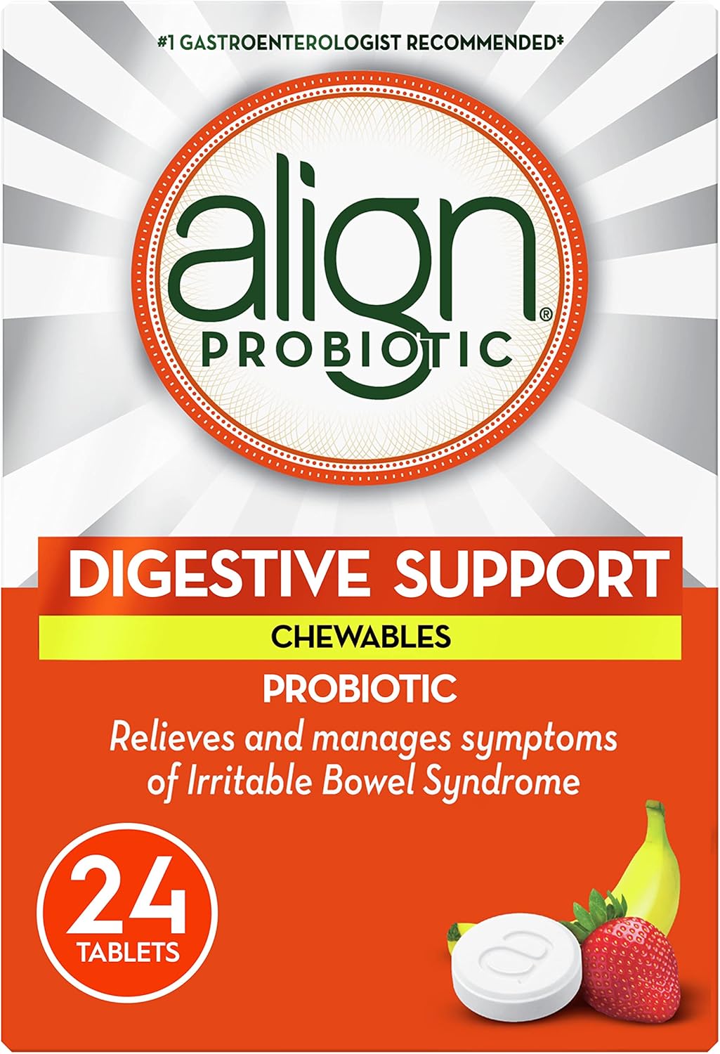 Align Probiotic Digestive Support Chewables, IBS Symptom Relief: Gas ...