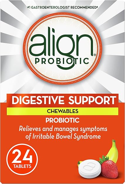 Align Probiotic Digestive Support Chewables, IBS Symptom Relief: Gas ...