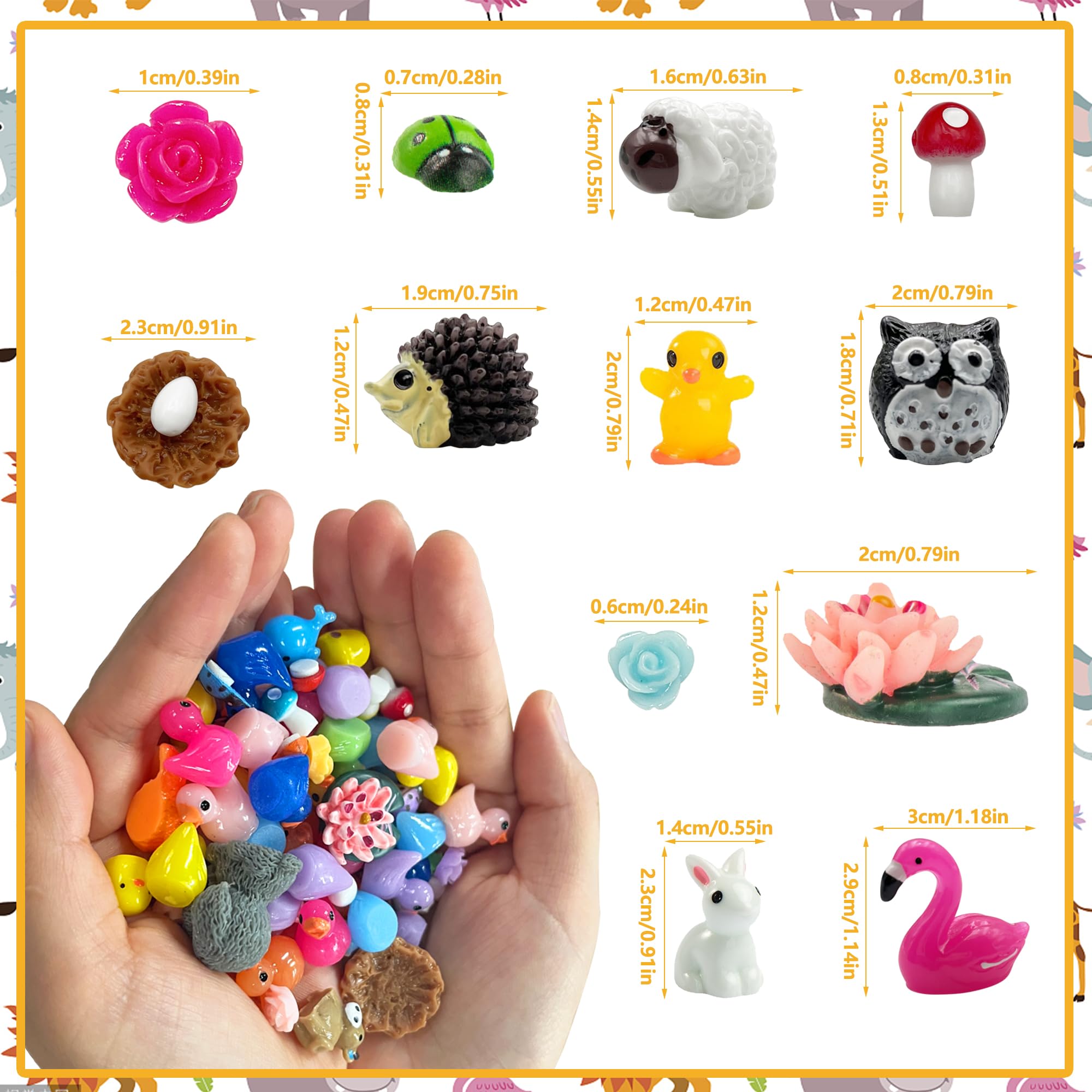 Fidget Toy Animals 17PCS 3D Printed Animal Figures With Mushroom Box ...