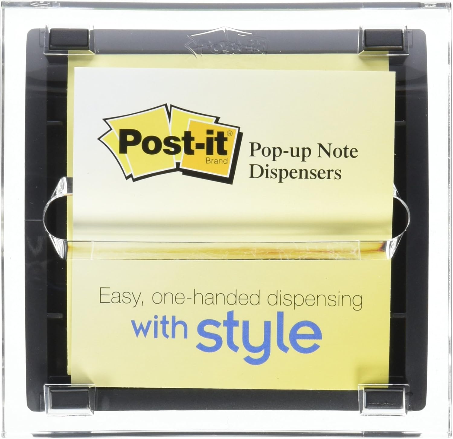 Post-it Pop-Up Notes Dispenser for Notes, Black Dispenser, Includes ...
