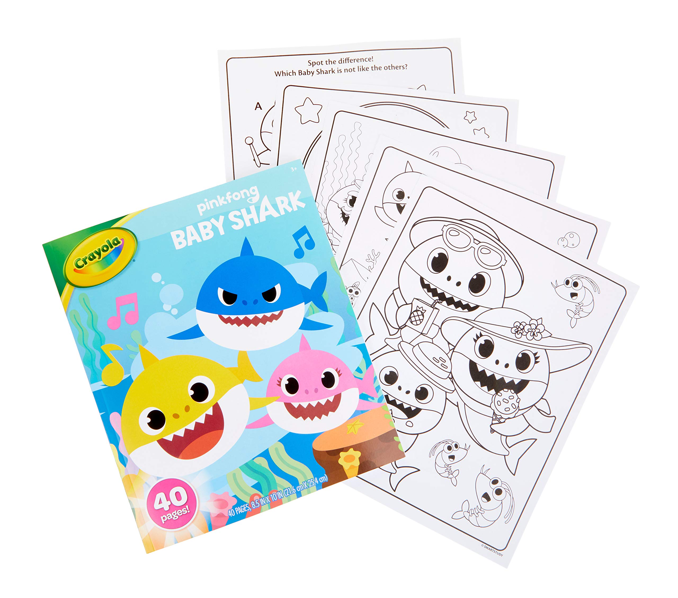 Buy Crayola Baby Shark Coloring Book, Baby Shark Coloring Pages, 40 ...